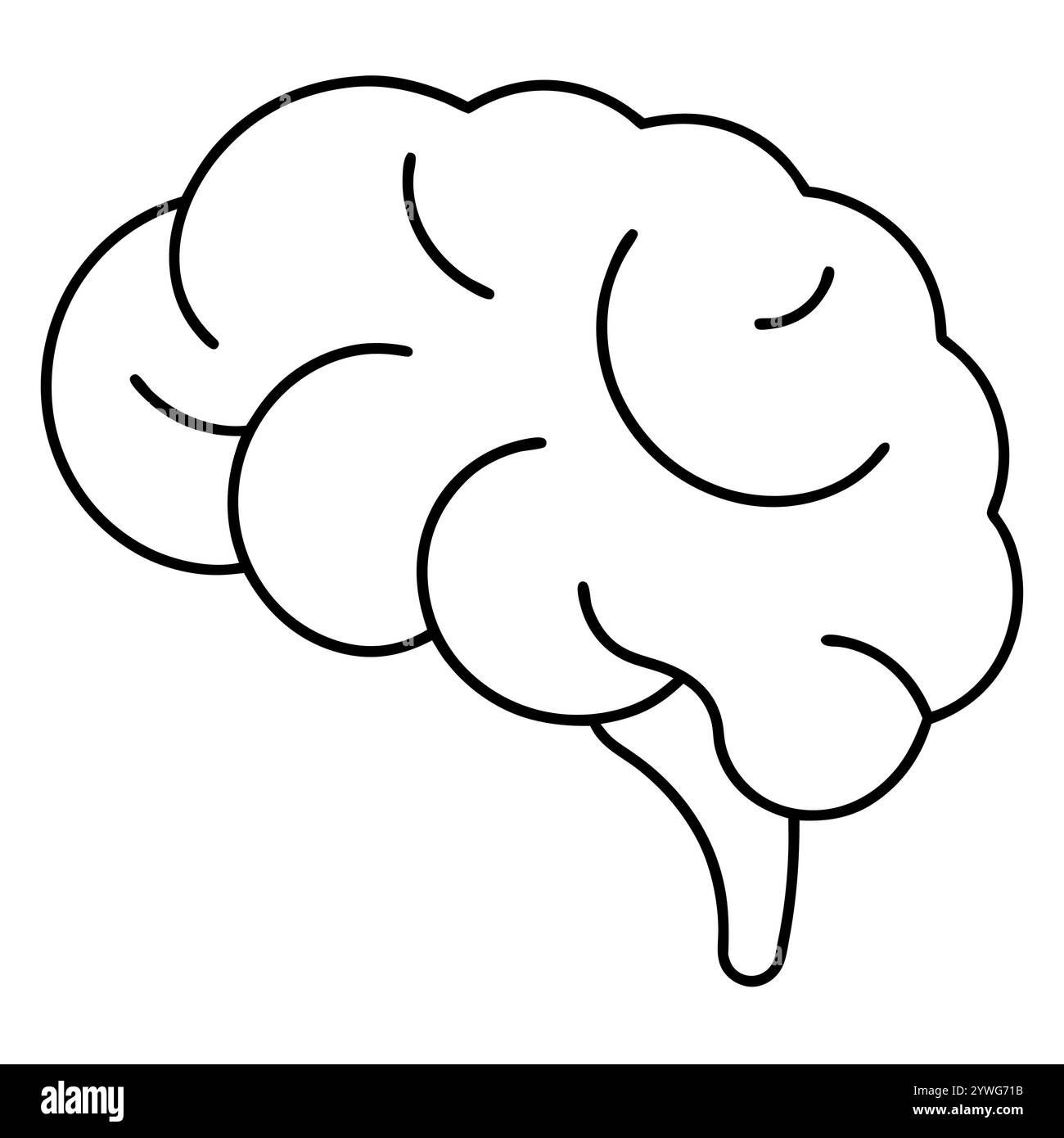 Continuous one line drawing of human brain line art vector illustration ...