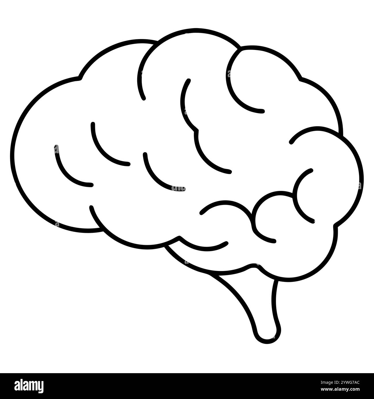 Continuous one line drawing of human brain line art vector illustration ...