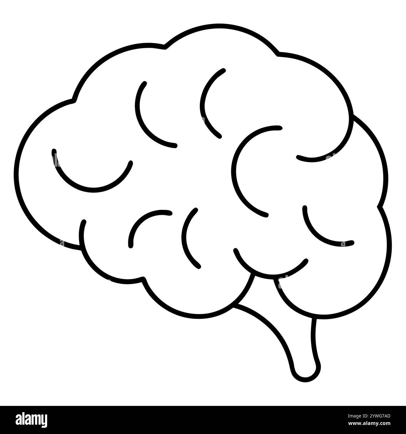 Continuous one line drawing of human brain line art vector illustration ...