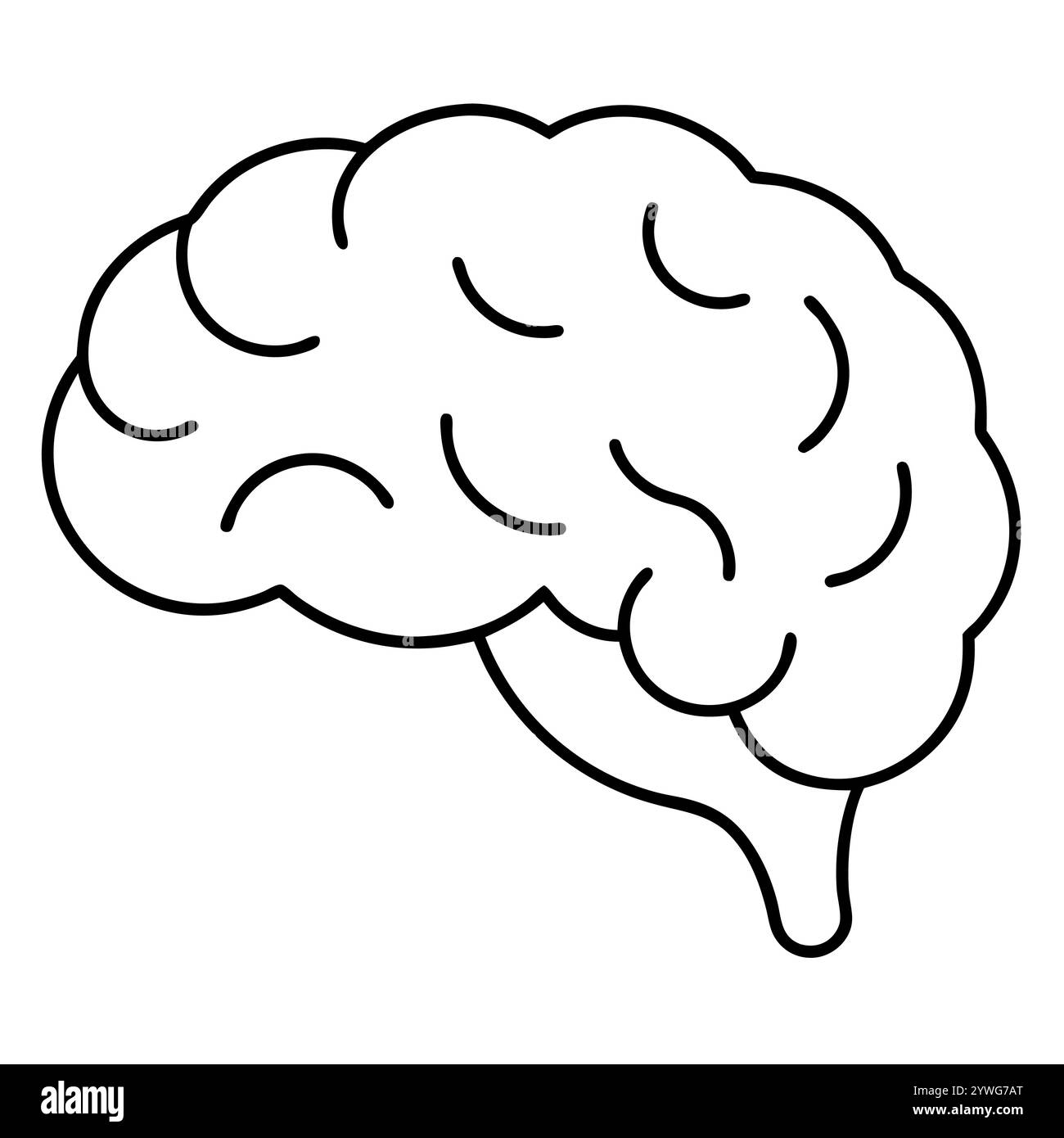 Continuous one line drawing of human brain line art vector illustration ...