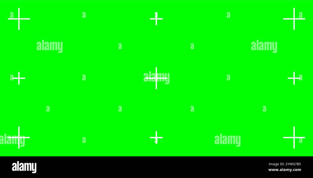 Green chromakey background with motion tracking markers. Vector flat ...