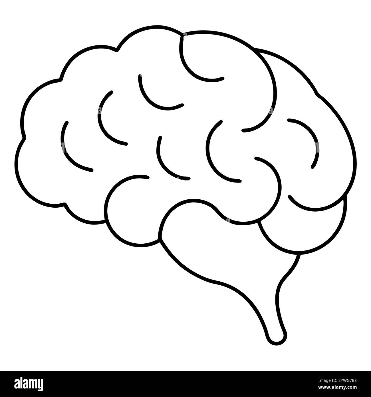 Continuous one line drawing of human brain line art vector illustration ...