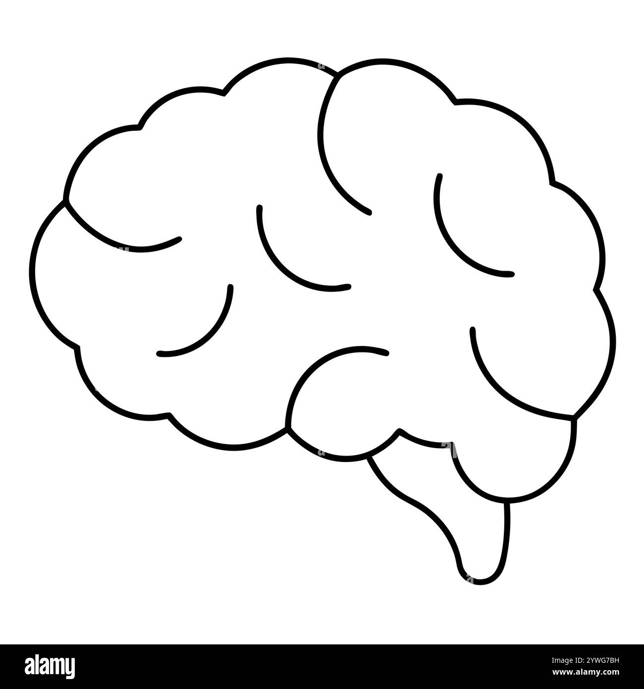 Continuous one line drawing of human brain line art vector illustration ...