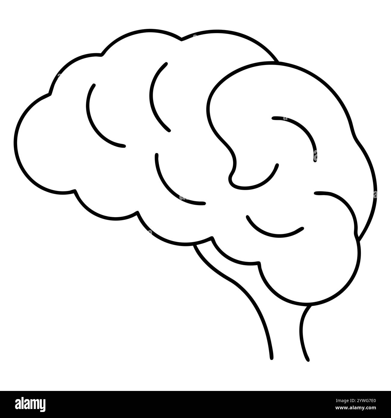 Continuous one line drawing of human brain line art vector illustration ...