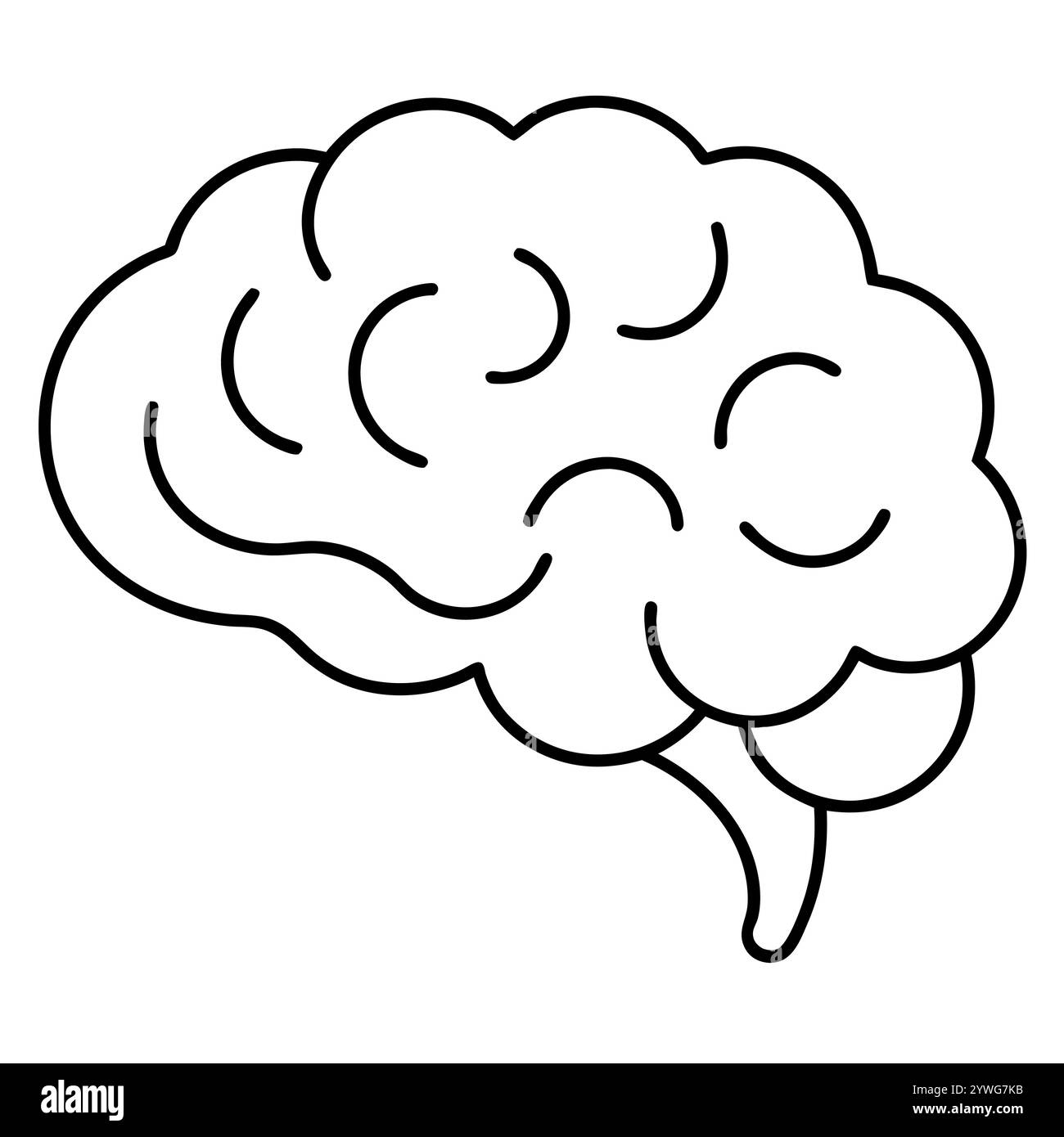 Continuous one line drawing of human brain line art vector illustration ...