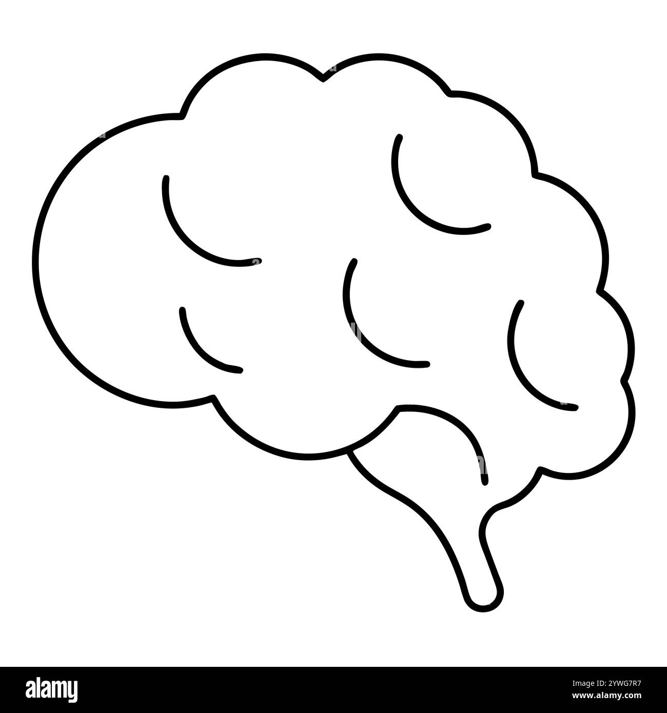 Continuous one line drawing of human brain line art vector illustration ...