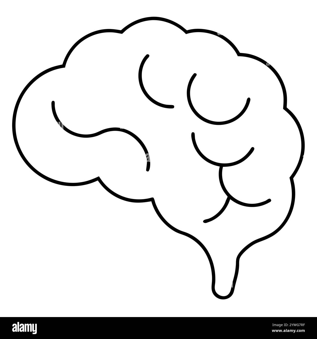 Continuous one line drawing of human brain line art vector illustration ...
