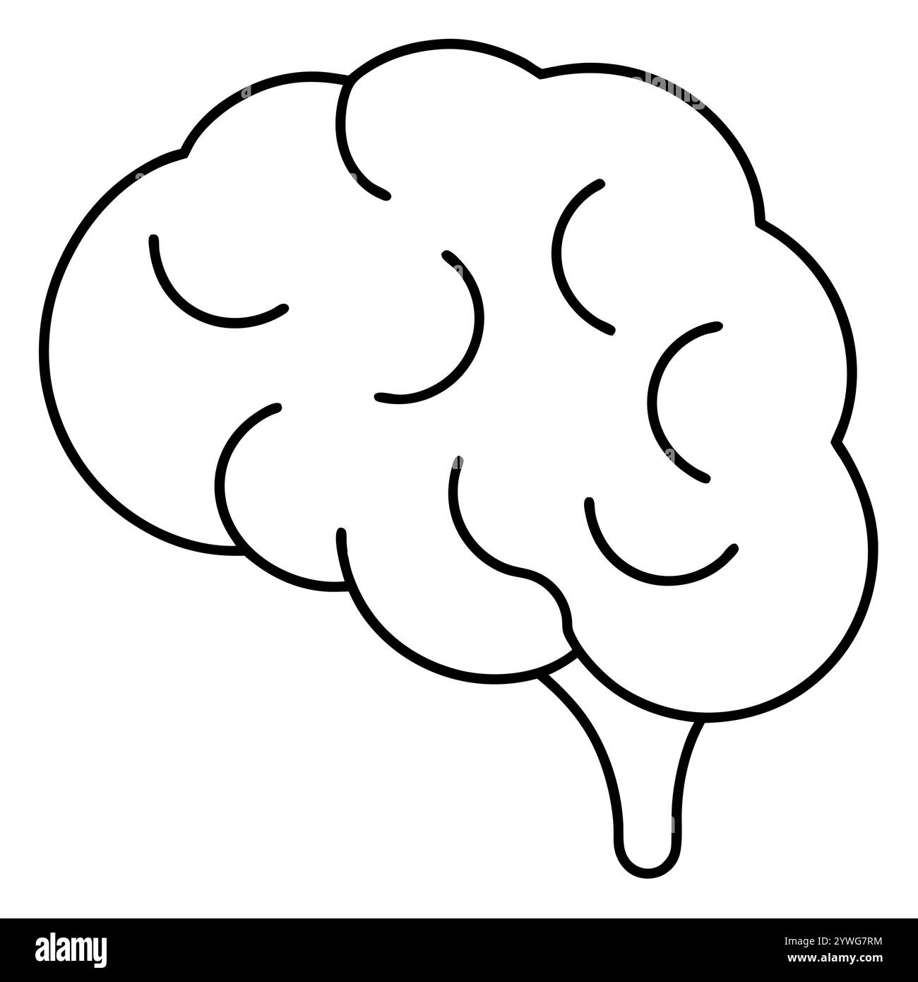 Simple Human Brain Drawing