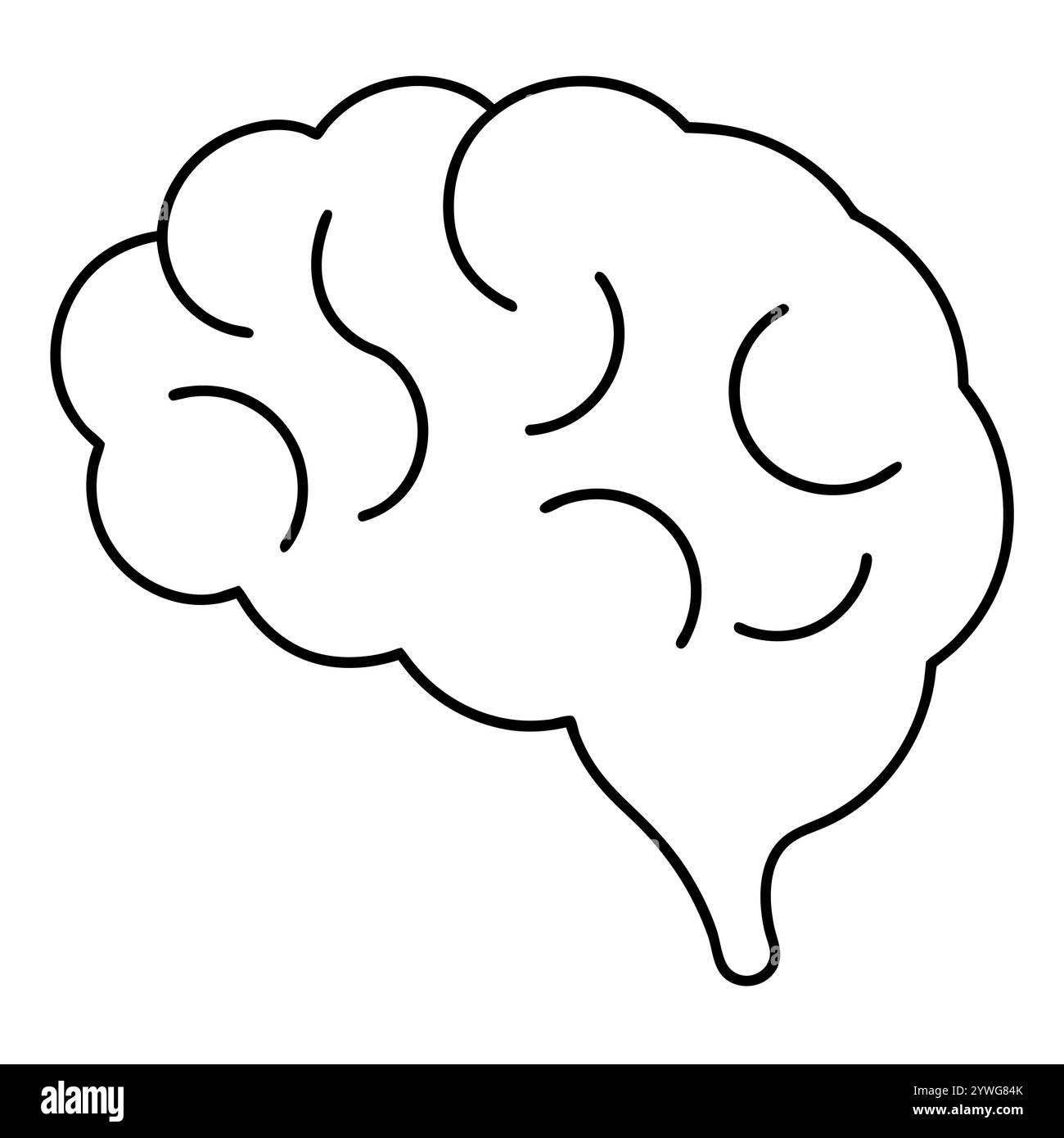 Continuous one line drawing of human brain line art vector illustration ...