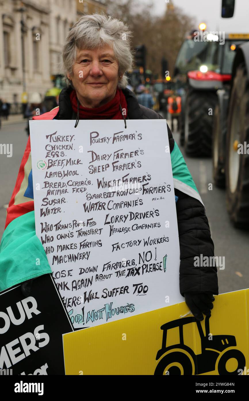 London, UK. 11 December 2024. Hundreds of tractors descend on Westminster for "RIP British ...