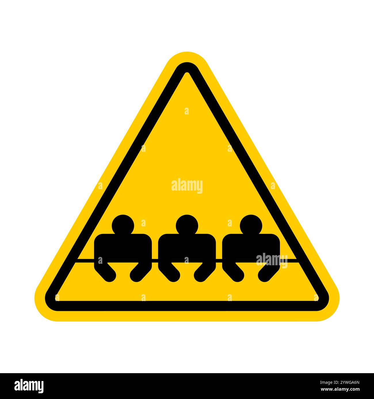 Attention Meeting sign. Caution Conference in office symbol. Yellow ...