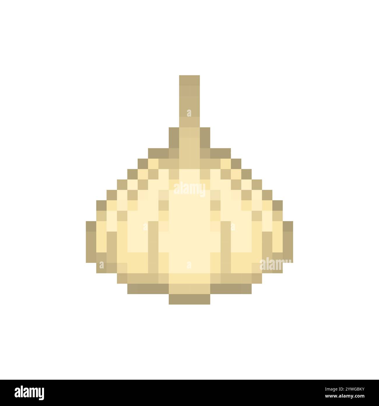 Garlic pixel art isolated. 8 bit Vegetable icon sign Stock Vector Image ...