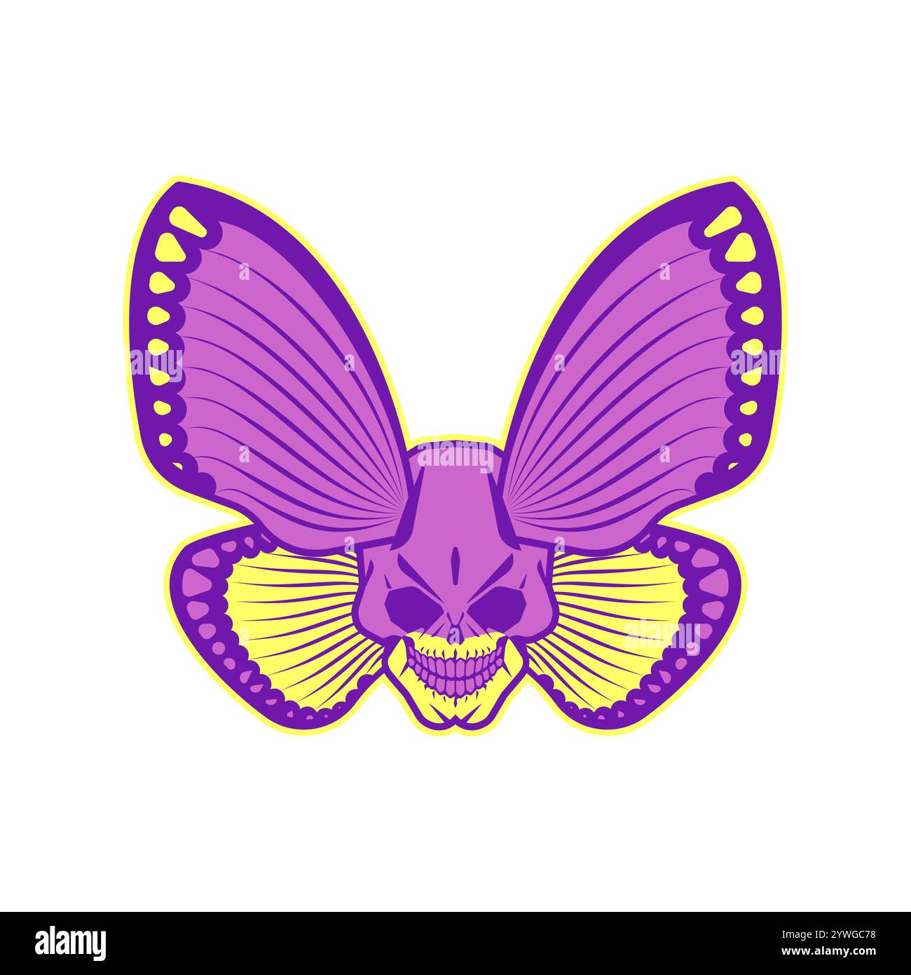 Butterfly Skull. Deadly Butterfly. Insect Tattoo Stock Vector Image ...