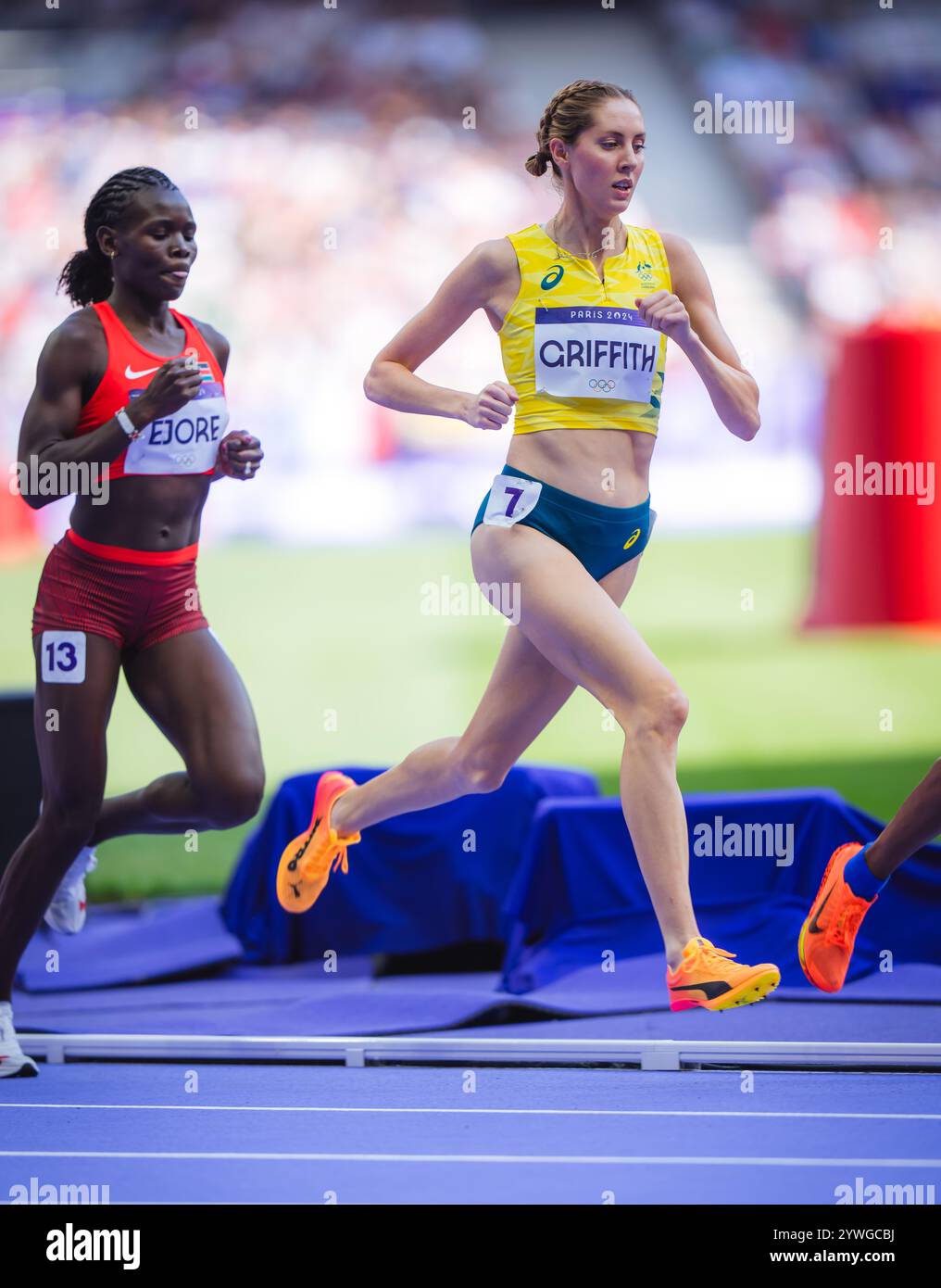 Georgia Griffith participating in the 1500 meters at the Paris 2024 ...