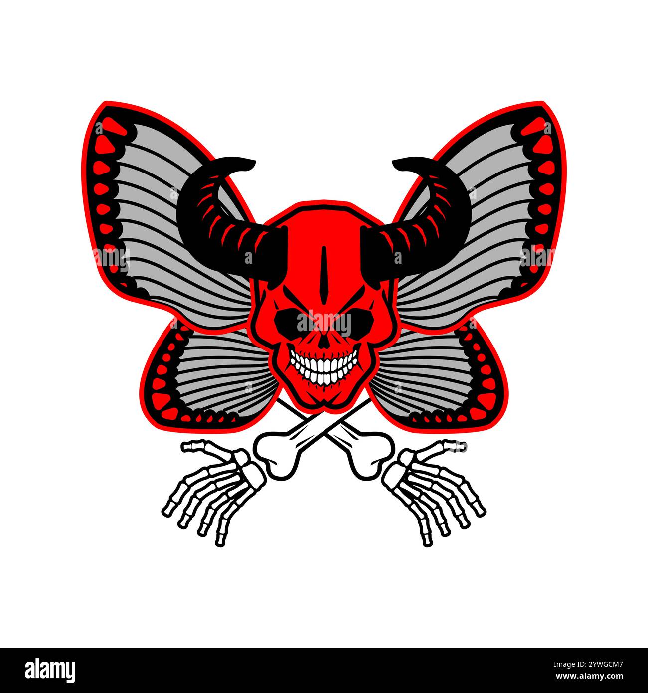 Butterfly Skull. Deadly Butterfly. Insect Tattoo Stock Vector Image ...