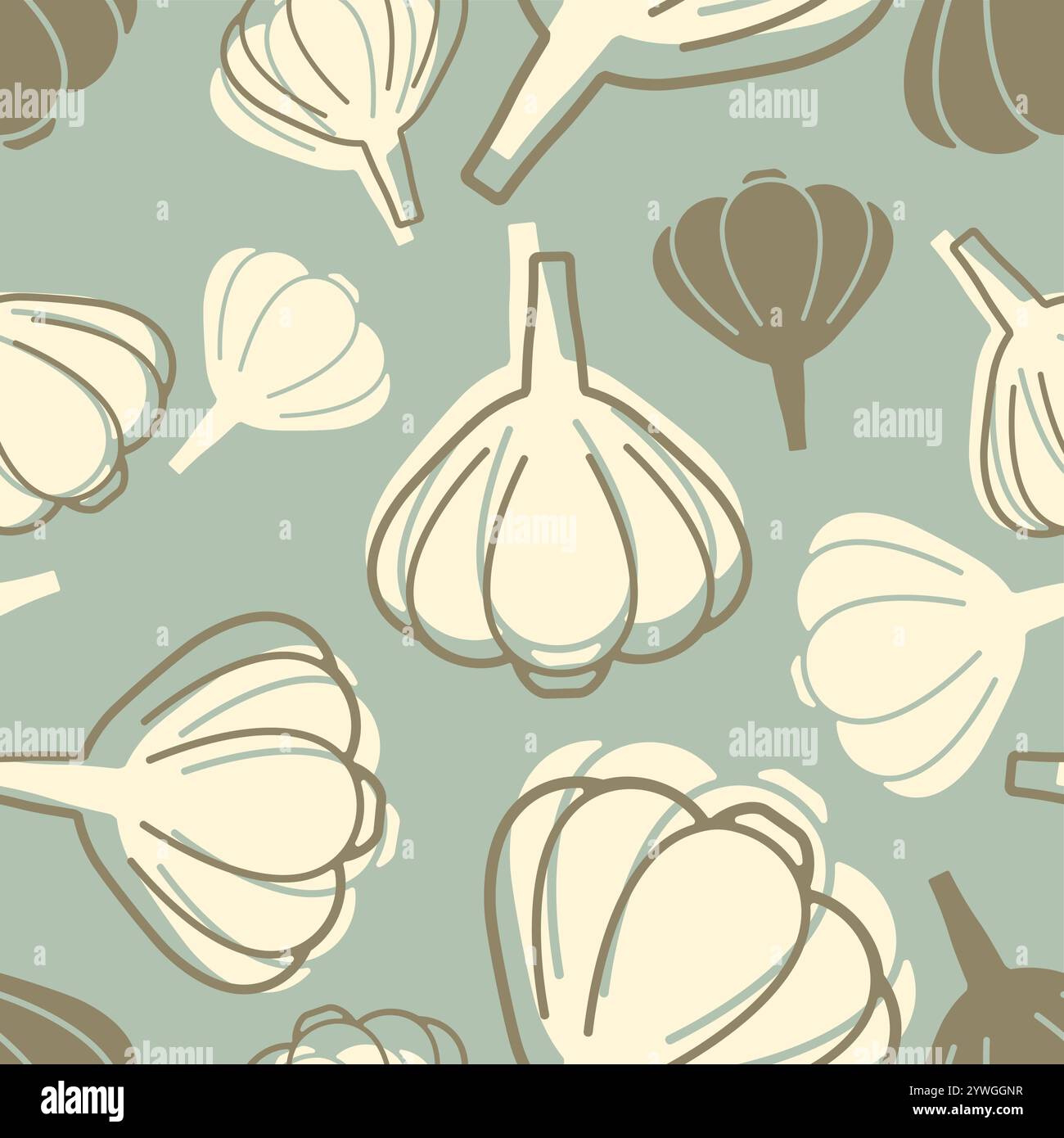 Garlic pattern seamless. Vegetable background. Vegetables texture Stock ...