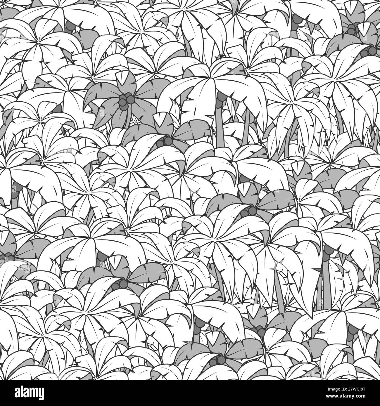 Coconut tree forest Black and White Stock Photos & Images - Alamy