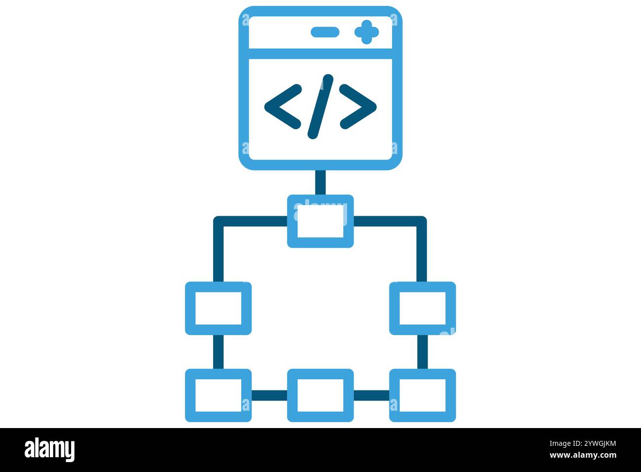 Framework icon. line icon style. icon related to IT architecture. network elements vector ...