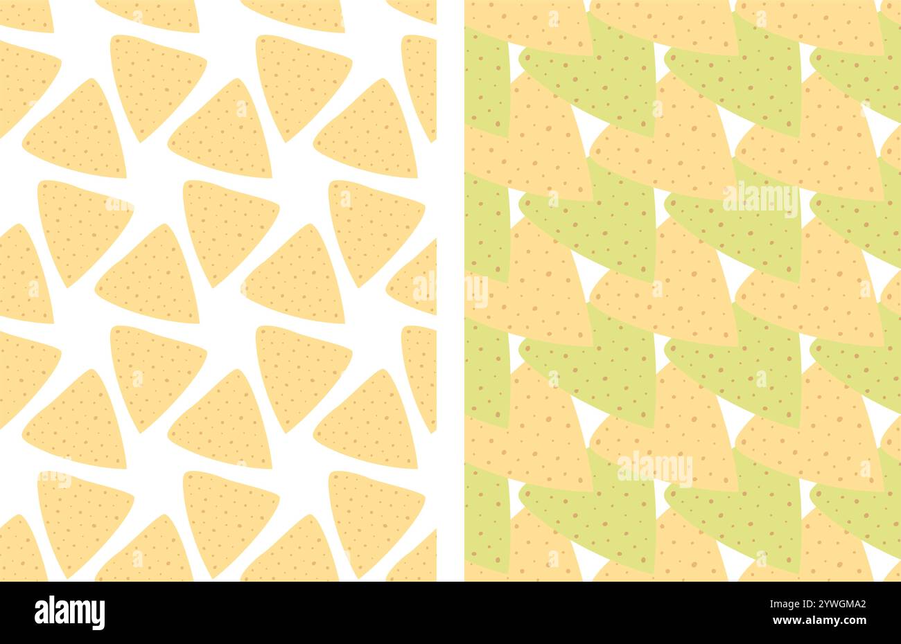 Corn and Spinach Tortilla chips Seamless pattern in trendy hues. Nachos ...