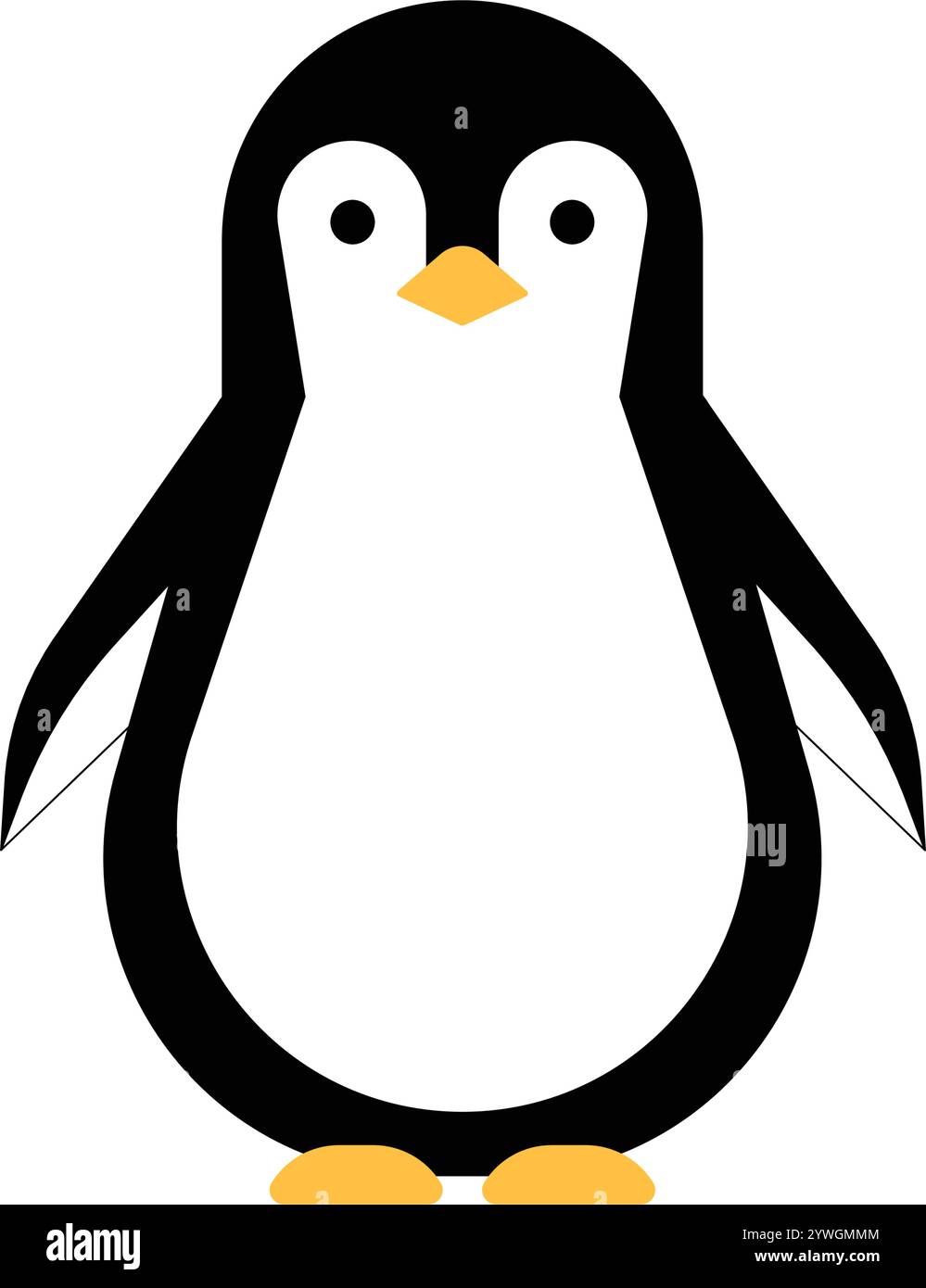 Penguin Character In Flat Vector Illustration Symbolizing Wildlife ...