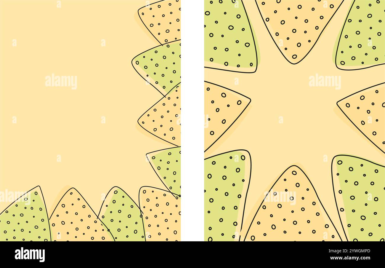 Nachos Triangular and rectangular frame border in trendy festive shades ...