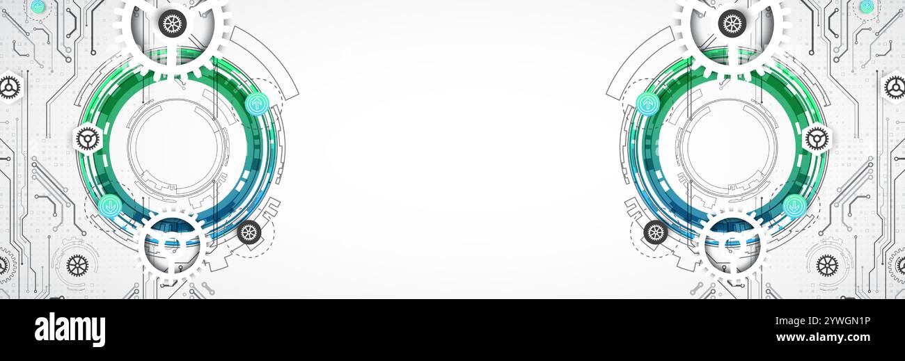 Abstract background. Scientific and technological concept with the use ...