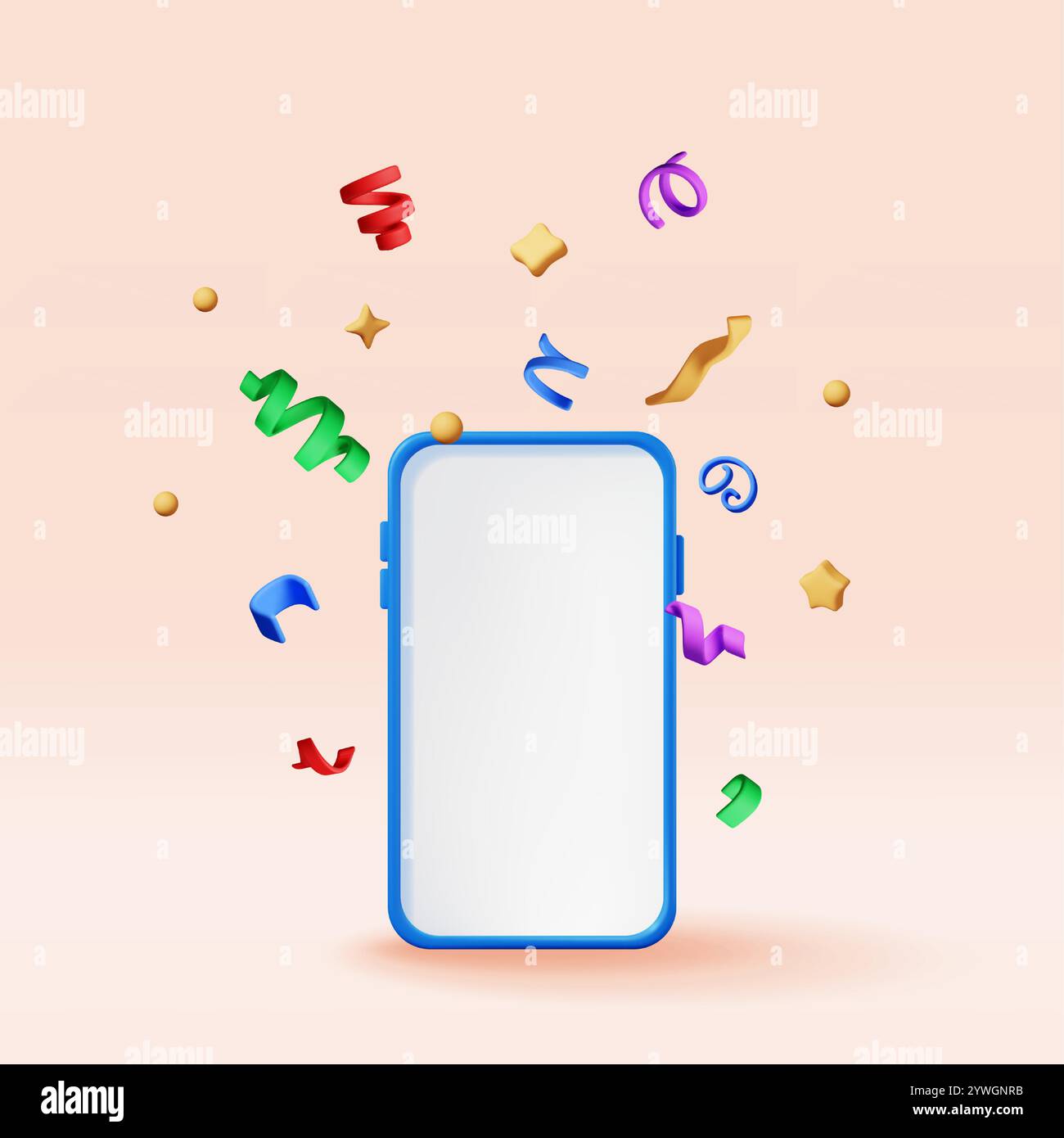 New smartphone 3d render Stock Vector Images - Alamy