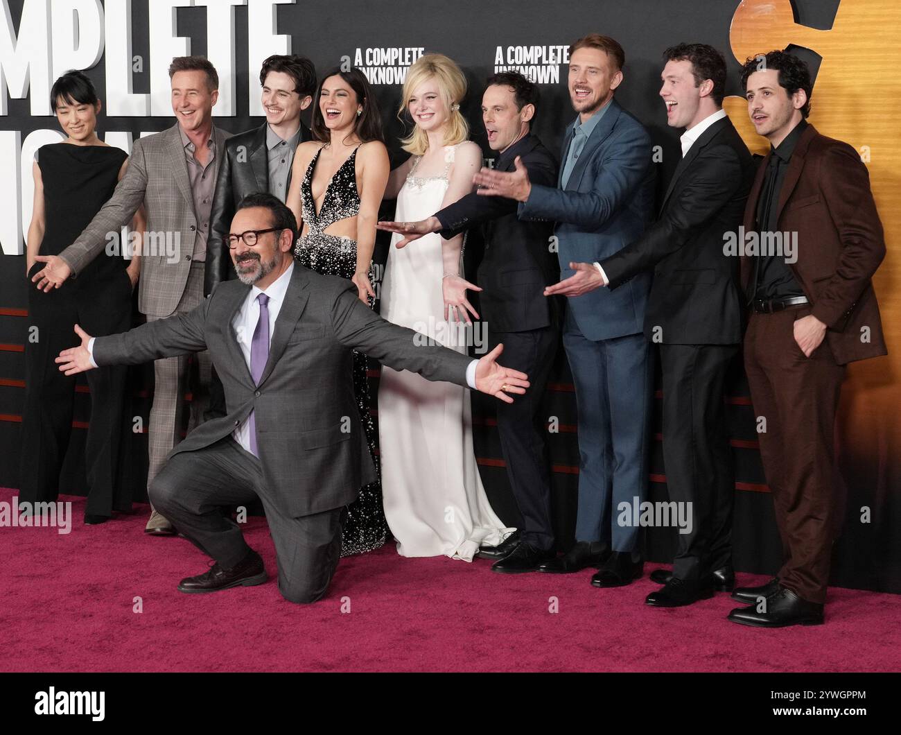 Los Angeles, USA. 10th Dec, 2024. (L-R) A COMPLETE UNKNOWN Cast & Crew ...