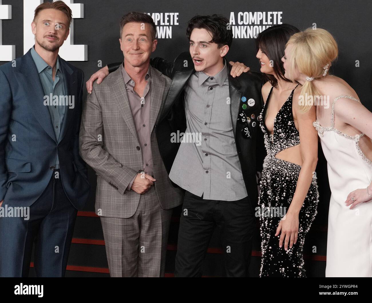 Los Angeles, USA. 10th Dec, 2024. (L-R) A COMPLETE UNKNOWN Cast - Boyd ...