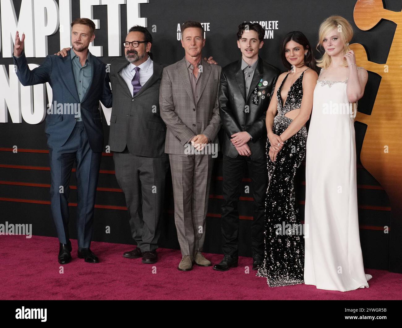 Los Angeles, USA. 10th Dec, 2024. (L-R) A COMPLETE UNKNOWN Cast & Crew ...