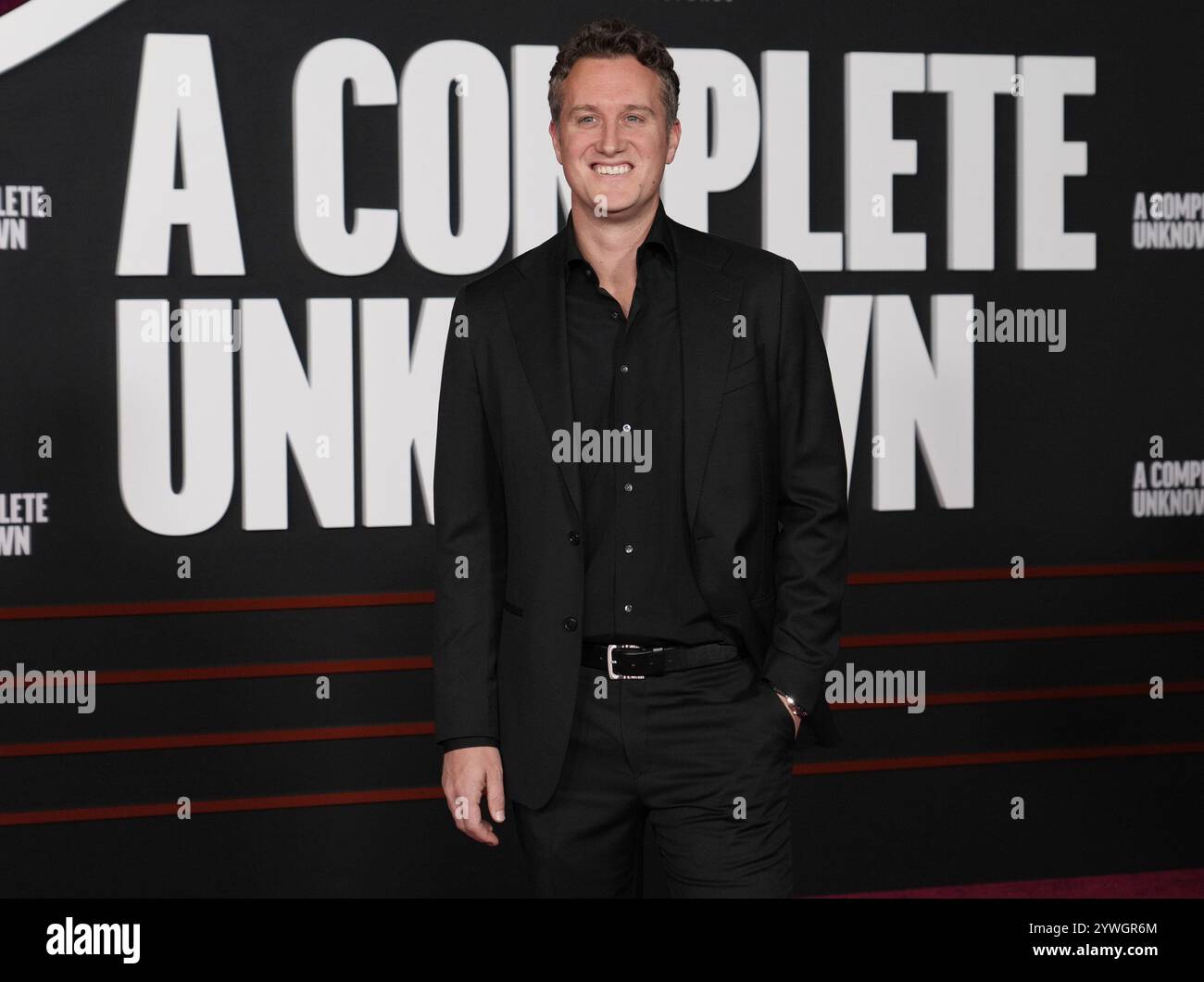 Nick Baxter arrives at A COMPLETE UNKNOWN World Premiere held at the ...