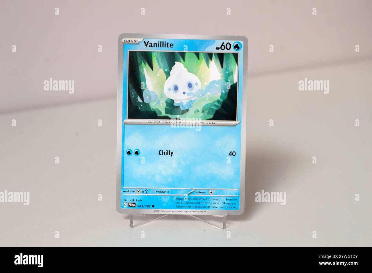 Close Up Pokemon Trading Card Vanillite At Amsterdam The Netherlands 8 ...