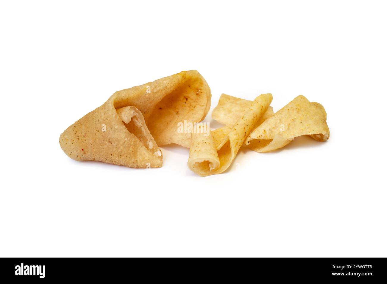 Pork skin cut pieces, also called sorici in Romania, winter season ...