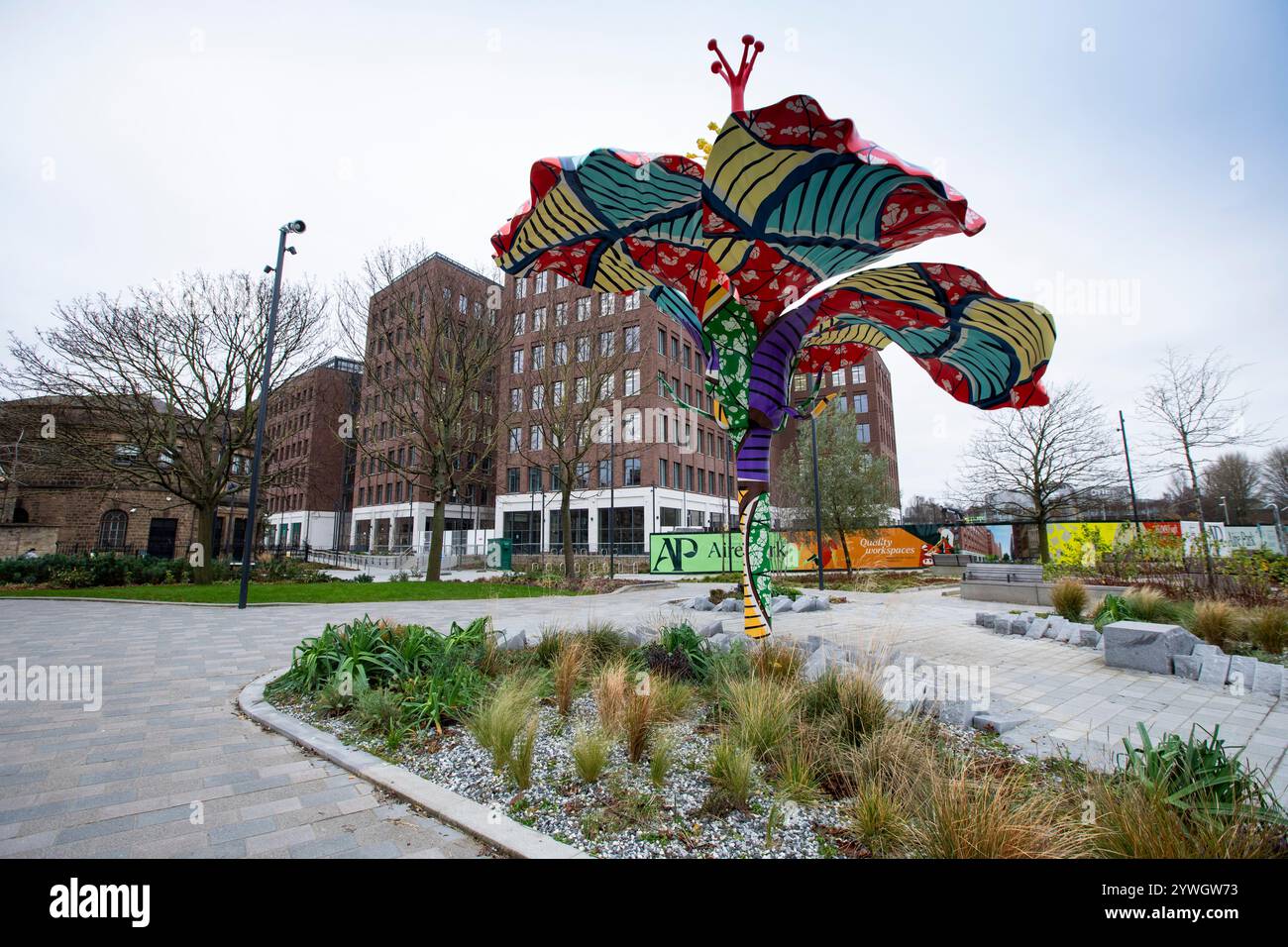 Construction and building work at Aire Park,Leeds, West Yorkshire on ...