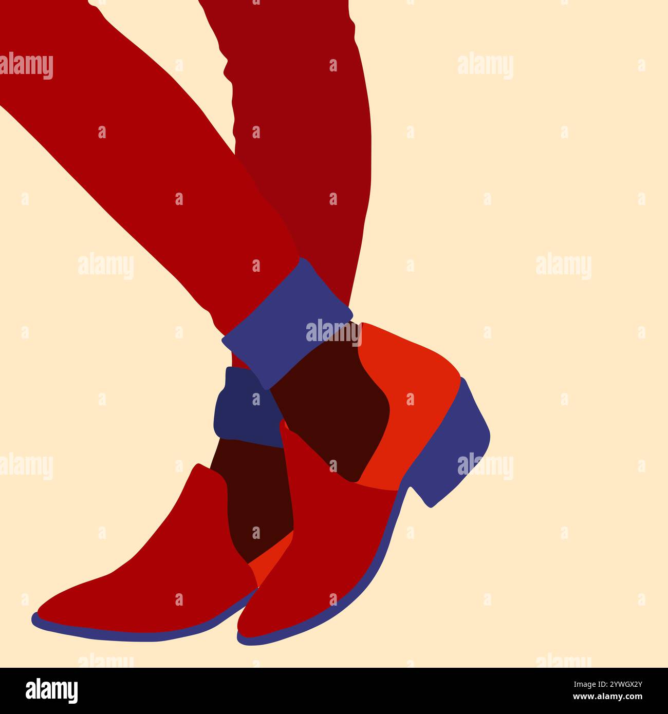 Vector illustration of simple female shoes Stock Photo - Alamy