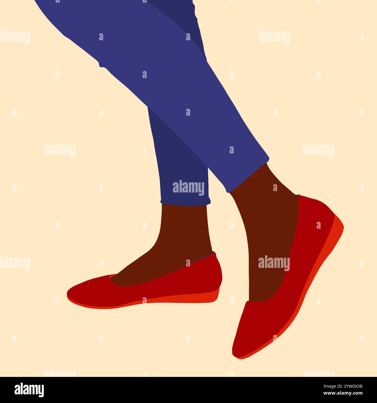 Vector illustration of simple female shoes Stock Photo - Alamy