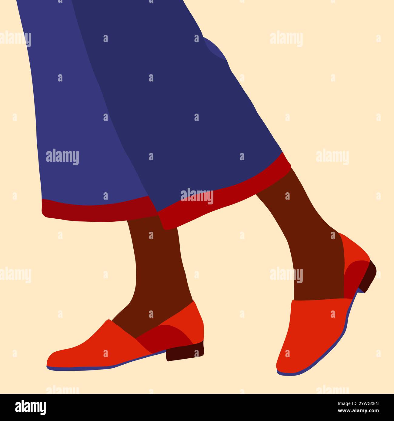 Vector illustration of simple female shoes Stock Photo - Alamy