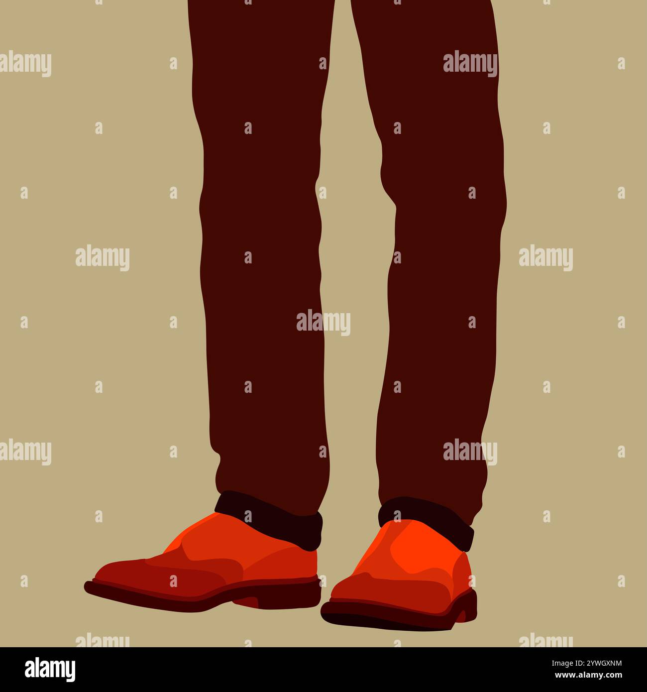 Vector illustration of simple male shoes Stock Photo - Alamy