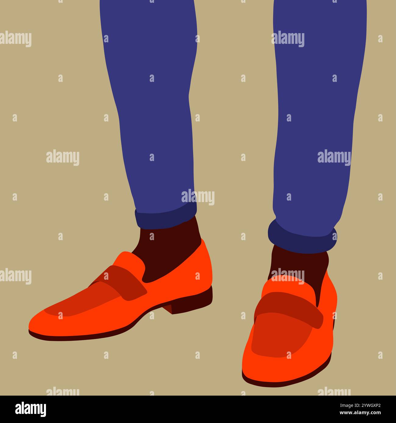 Vector illustration of male formal shoes Stock Photo - Alamy