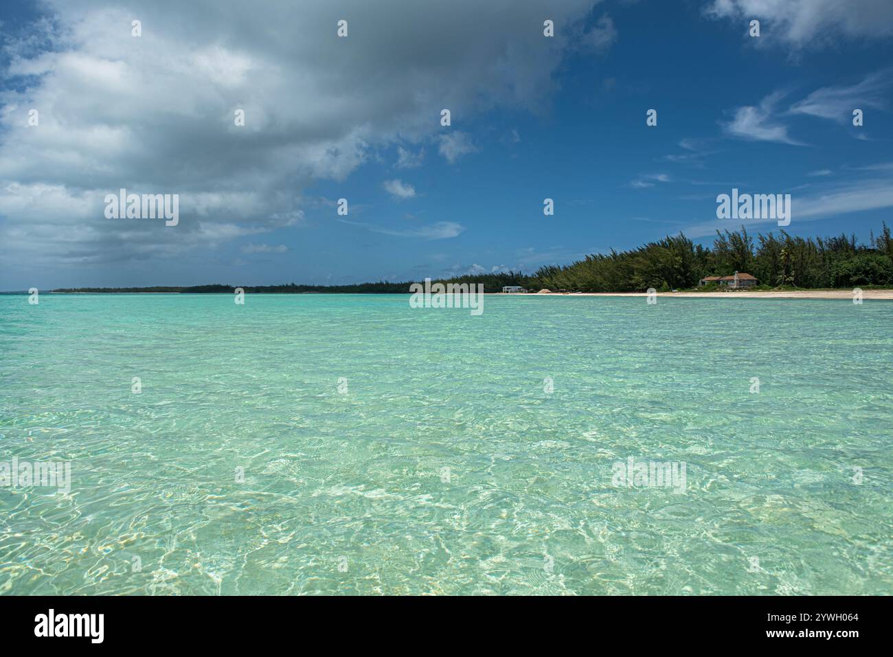 The image captures the breathtaking beauty of Eleuthera's crystal-clear ...