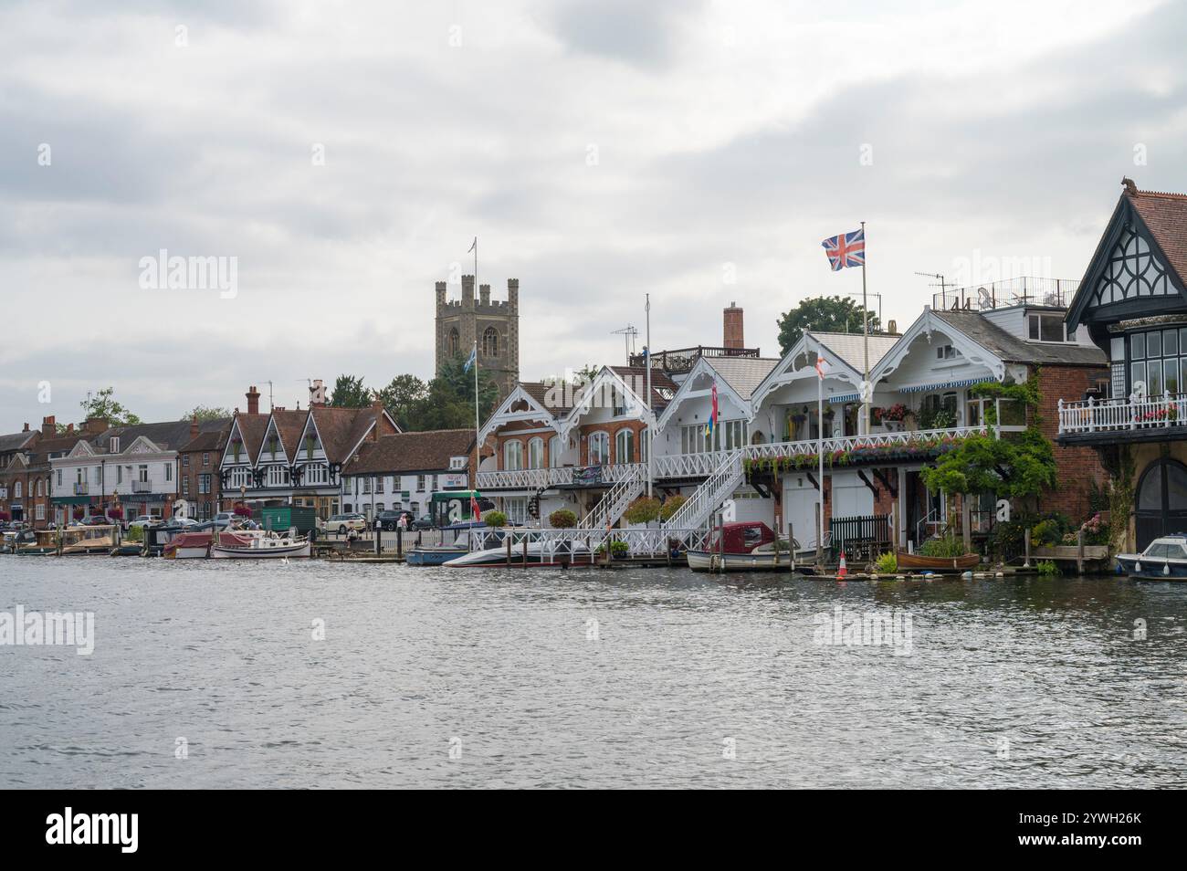 The town of Henley on Thames as viewed from the River Thames ...