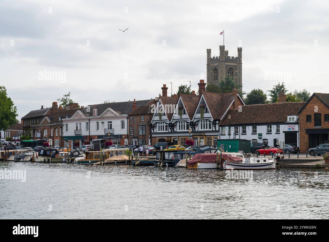 The town of Henley on Thames as viewed from the River Thames ...