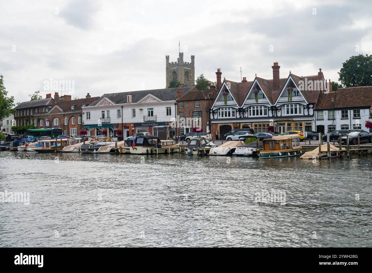 The town of Henley on Thames as viewed from the River Thames ...