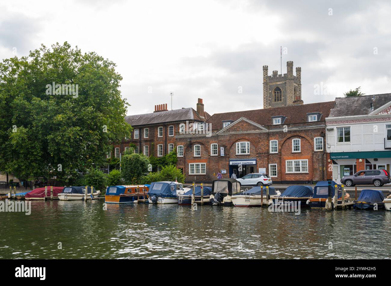The town of Henley on Thames as viewed from the River Thames ...