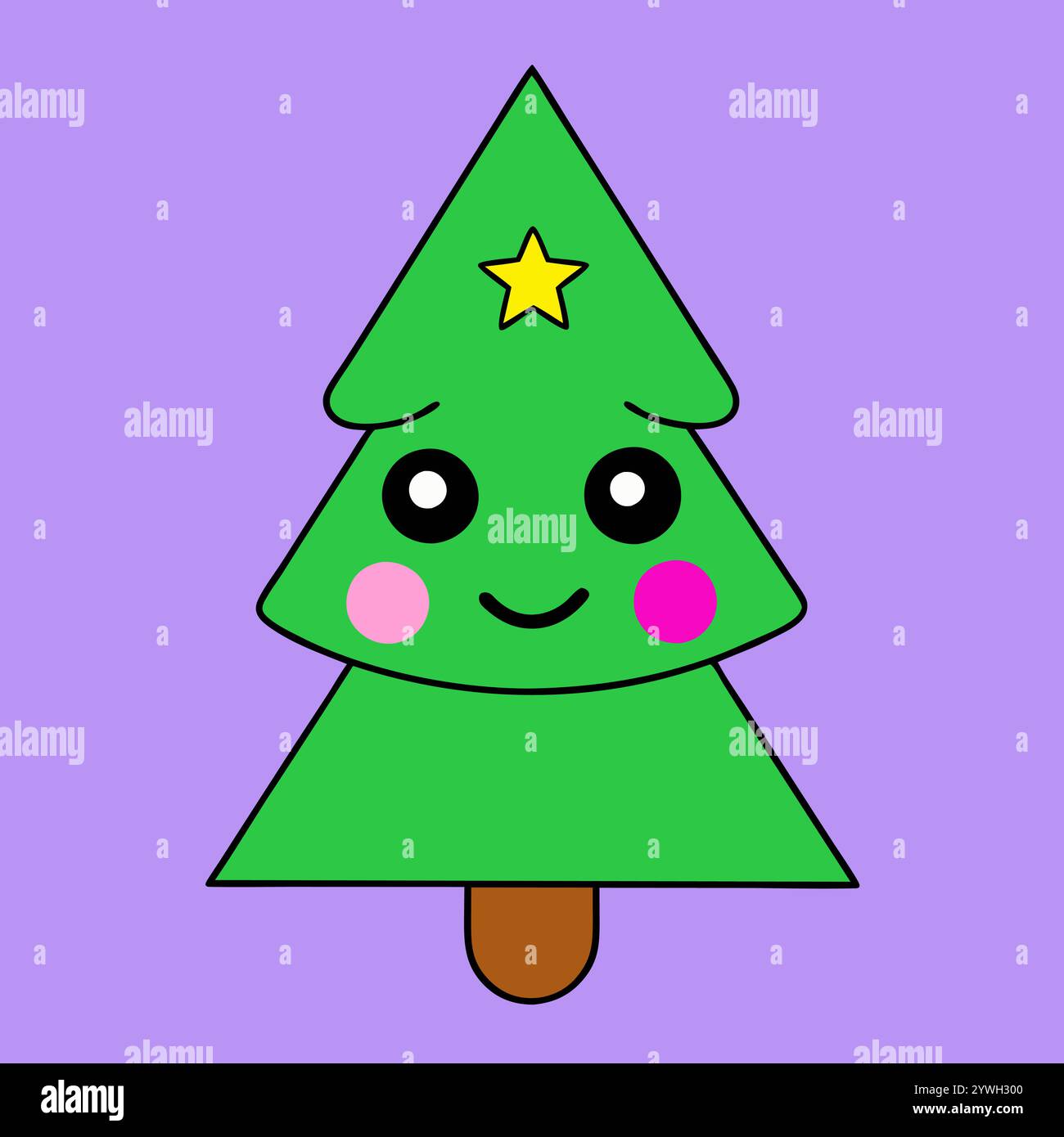 Cartoon Christmas tree Stock Vector Image & Art - Alamy