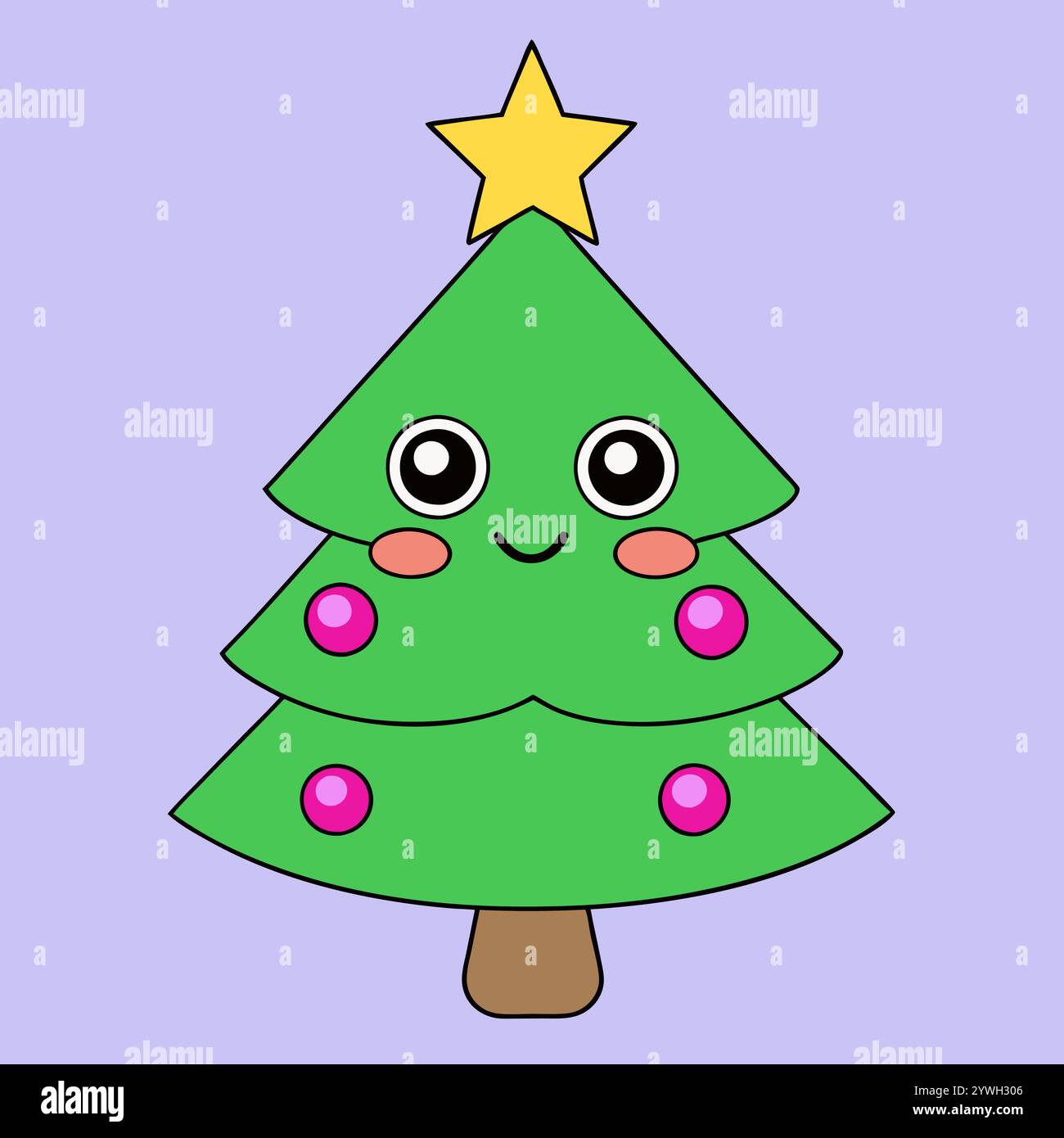 Cartoon Christmas tree Stock Vector Image & Art - Alamy