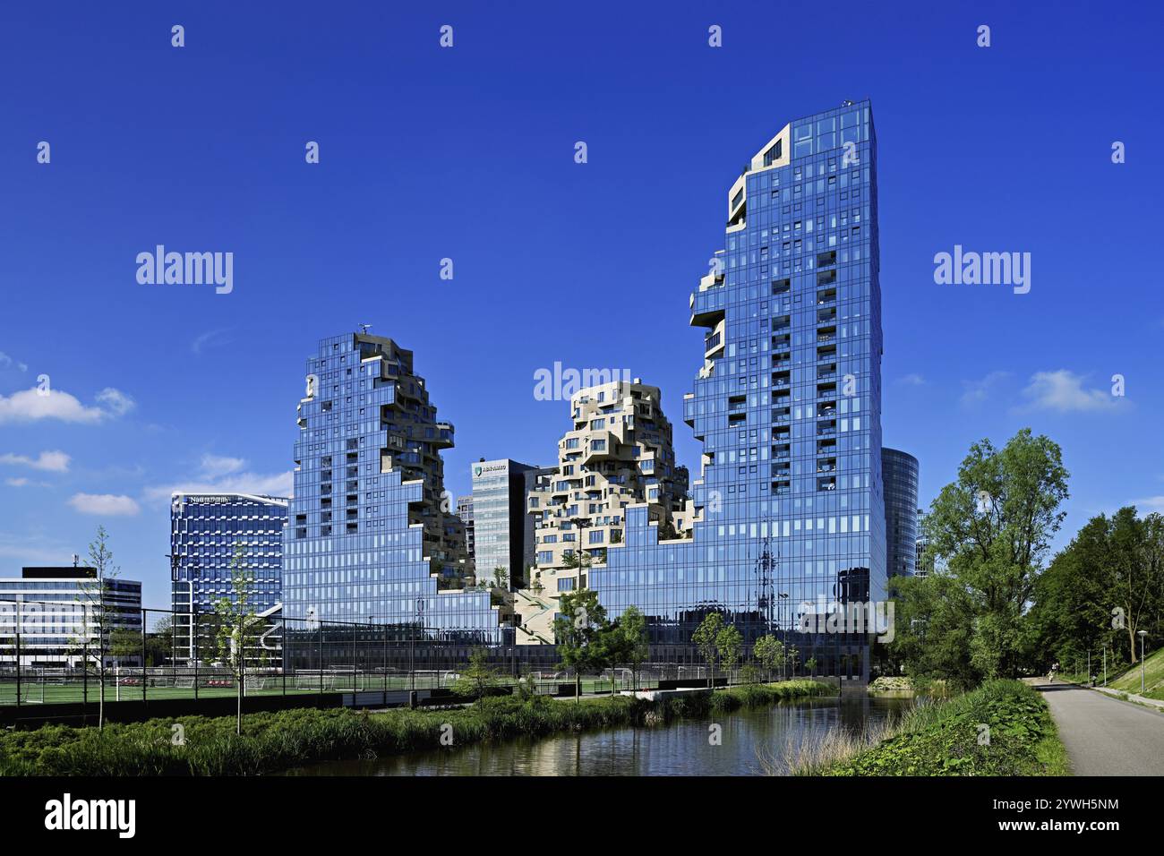 High-rise building The Valley, architects MVRDV, Zuidas financial ...