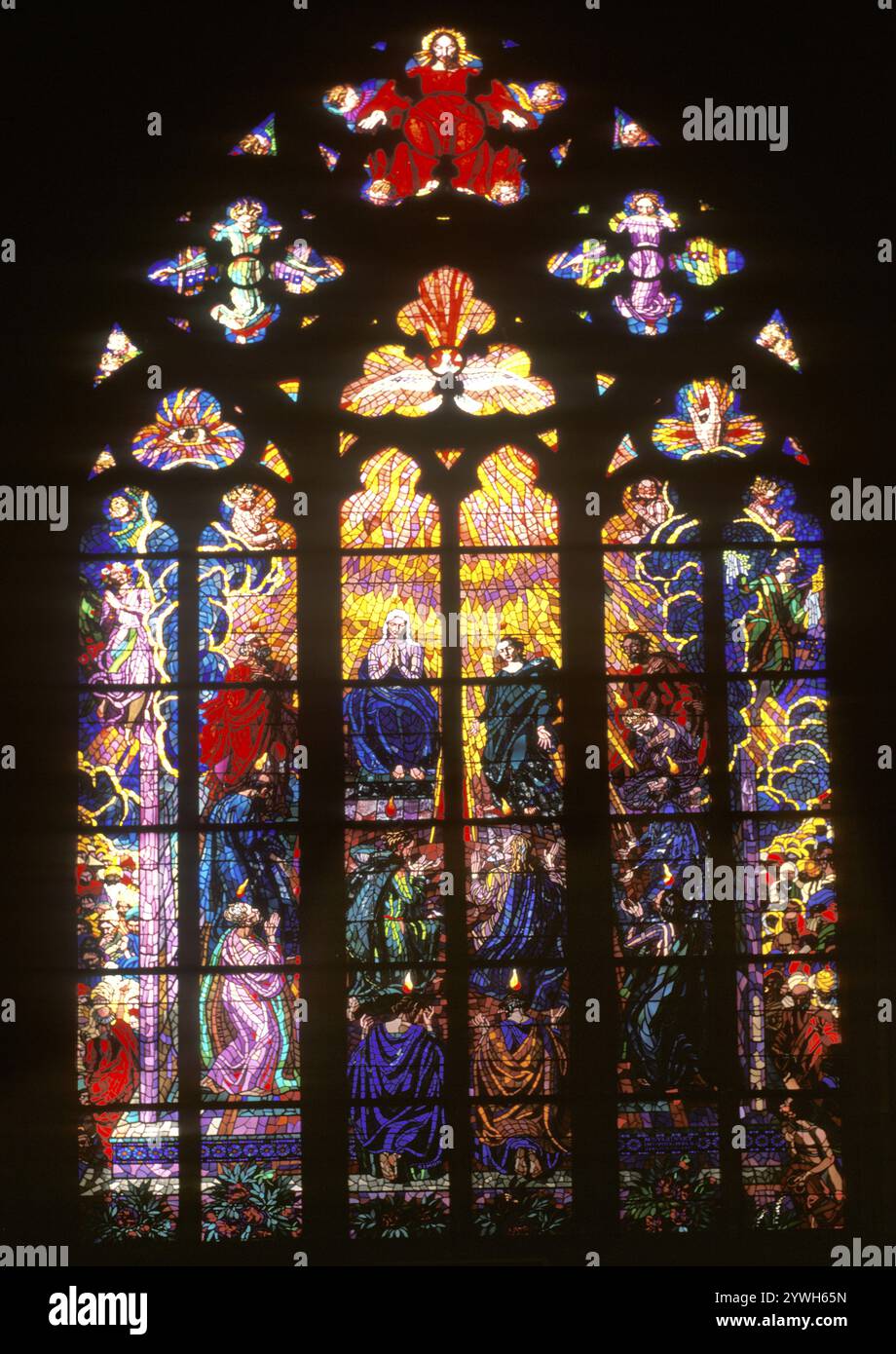 Stained glass window by Alphonse Mucha in St Vitus Cathedral, Prague ...