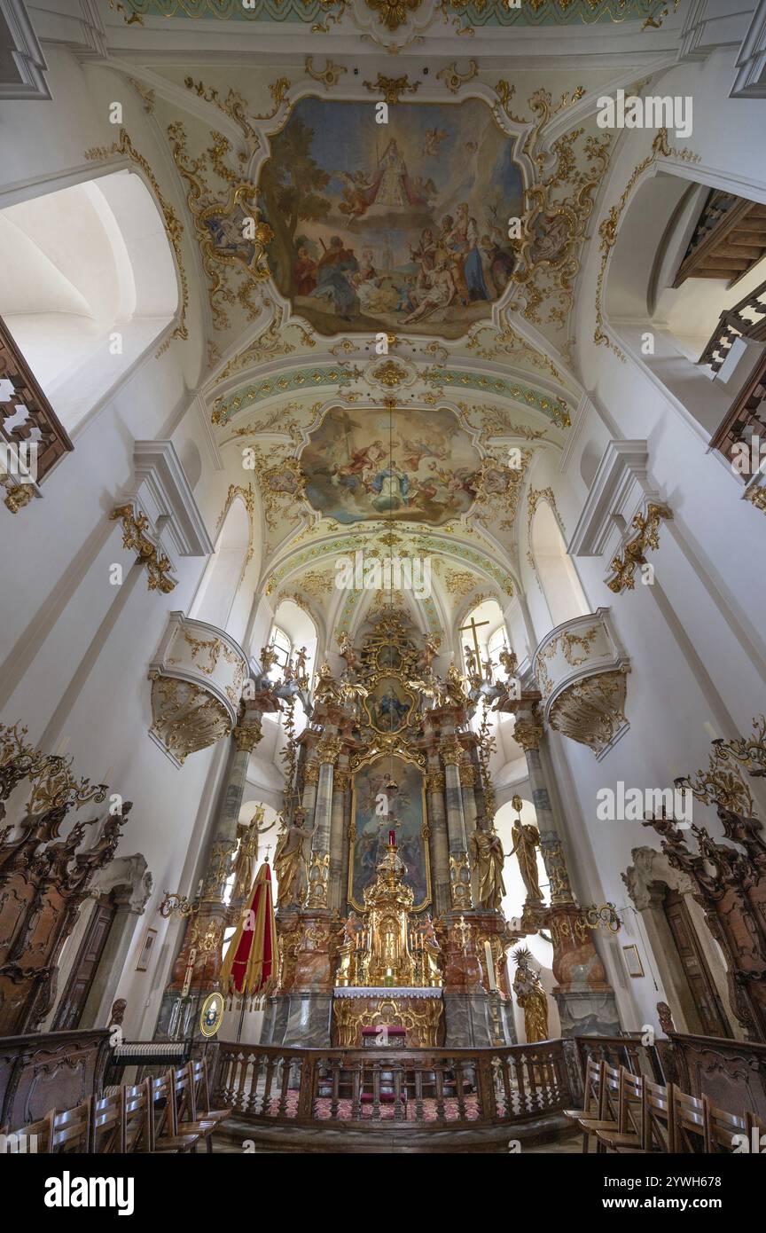 Choir room with basilica insignia of the Maria Bruennlein pilgrimage ...