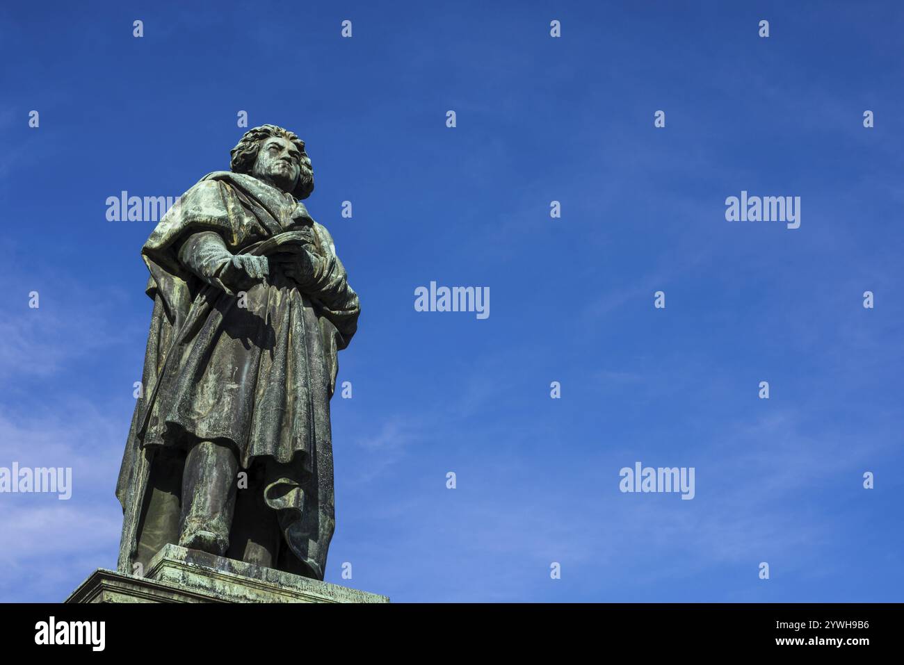 Beethoven, monument, statue, Muensterplatz, Bonn, Rhineland, North ...